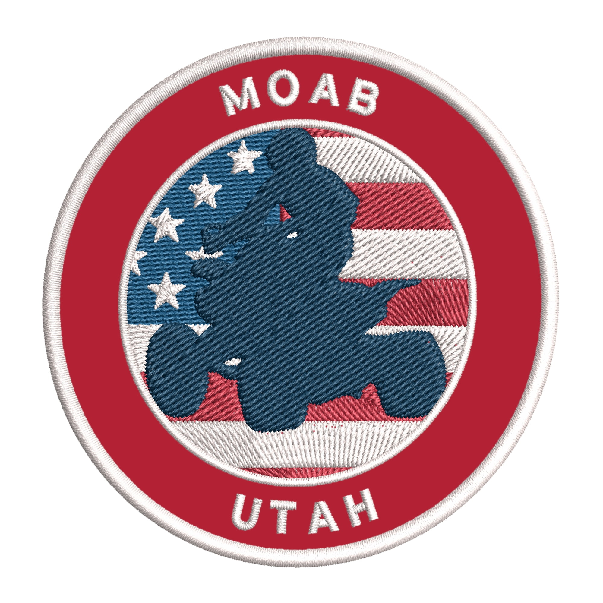 Moab, Utah ATV / OHV American Flag 3.5 Inch Iron Or Sew On Embroidered ...