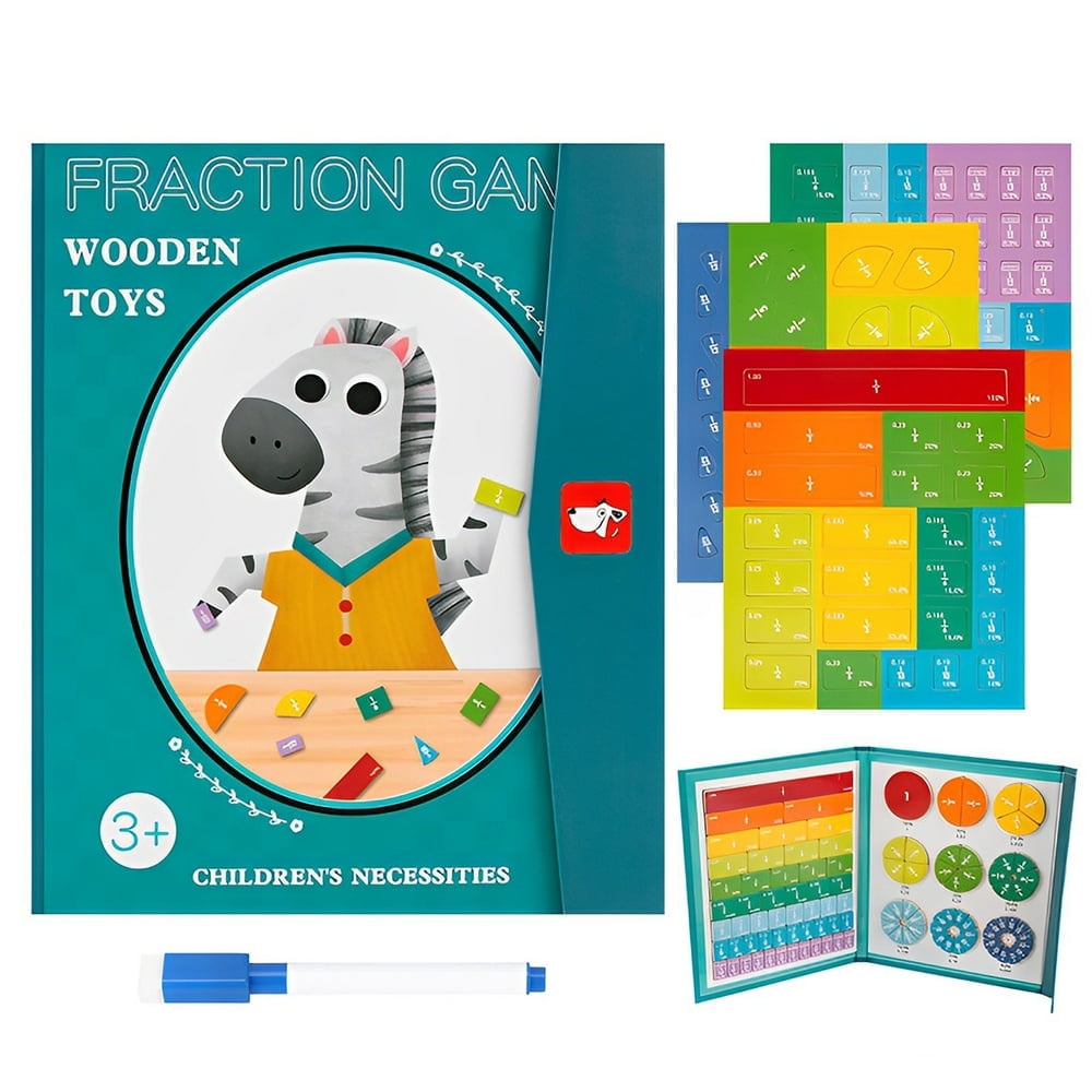 Magnetic Fraction Tiles and Fraction Circles Set with Pen Foldable ...