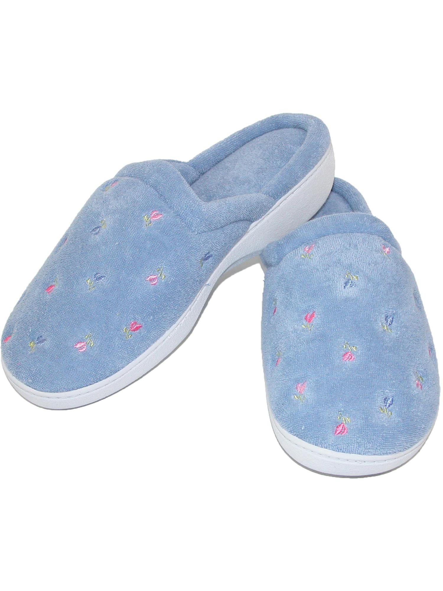 Isotoner Extra Small Terry Embroidered Clog Slippers (Women) - Walmart.com