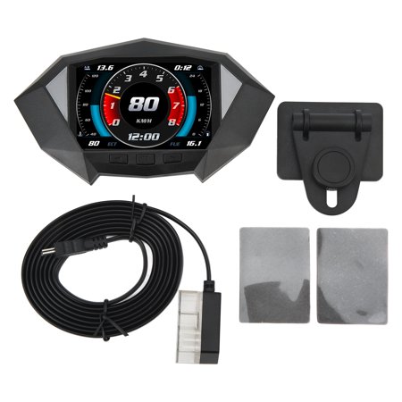Car HUD, Overspeed Alarm HUD Meter GPS OBD2 Mode Compass HD LCD Screen ...