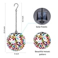 Hanging Solar Lanterns Mosaic Solar Lights with Hook Up, Outdoor Garden ...