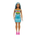 Barbie Fashionistas Doll #218 with Blue Hair, Rainbow Top & Teal Skirt ...