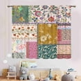 Boho Floral Curtains, Vintage Patchwork Flower Bohemian Colorful Spring ...