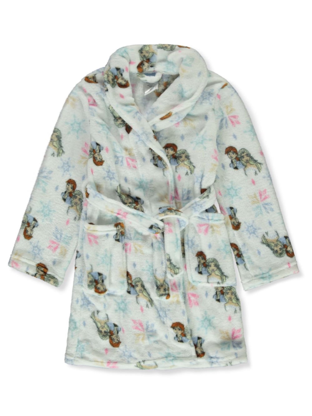 Disney Frozen Girls' Deluxe Plush Bathrobe - white/multi, 10 - 12 (Big ...