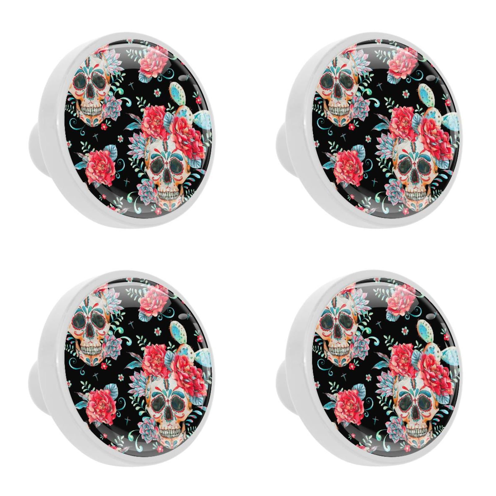 4 Pcs Skull Knobs for Kitchen Cabinet Cupboard Dresser Bookcase Drawer ...