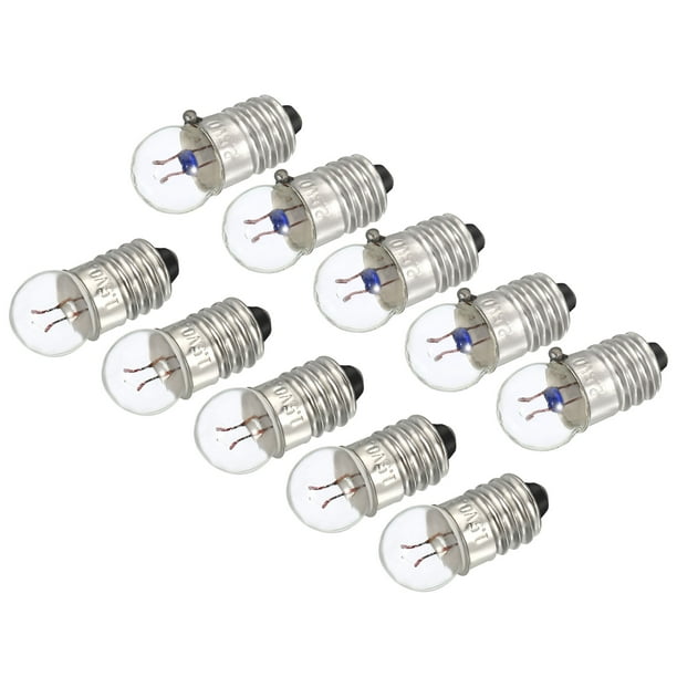 Unique Bargains 1.5V/2.5V E10 Warm Yellow Light Mini Incandescent Bulbs ...