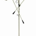 3 Light Metal Floor Lamp with Adjustable Height, Black- Saltoro Sherpi ...