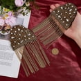2Pcs Iron Glass Polyester Epaulettes Costume Accessories Golden ...