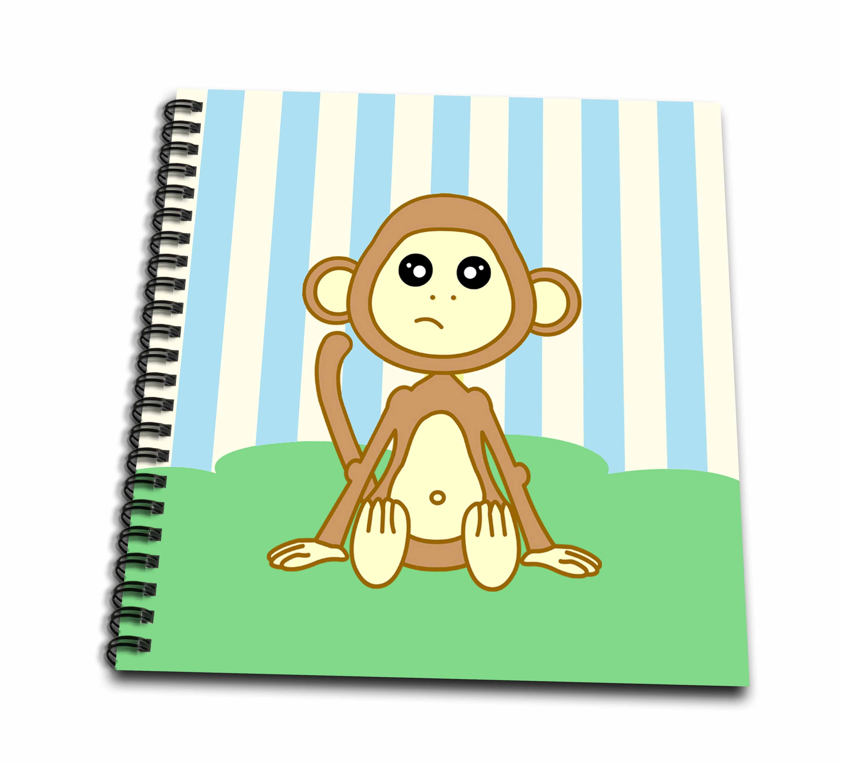 3dRose Baby Animals Blue Monkey - Memory Book, 12 by 12-inch - Walmart.com