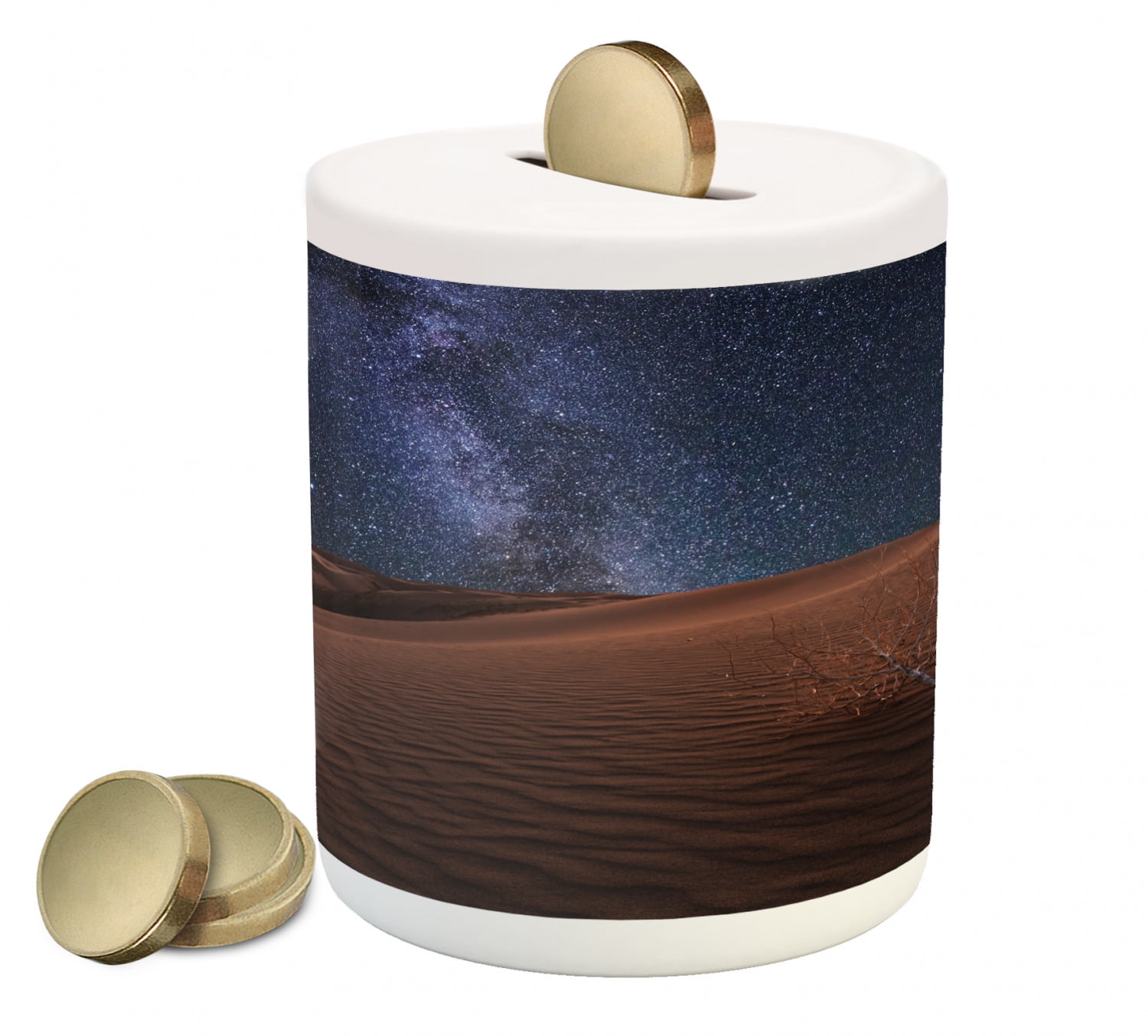 Space Piggy Bank, Life on Mars Themed Surreal Surface of Gobi Desert ...