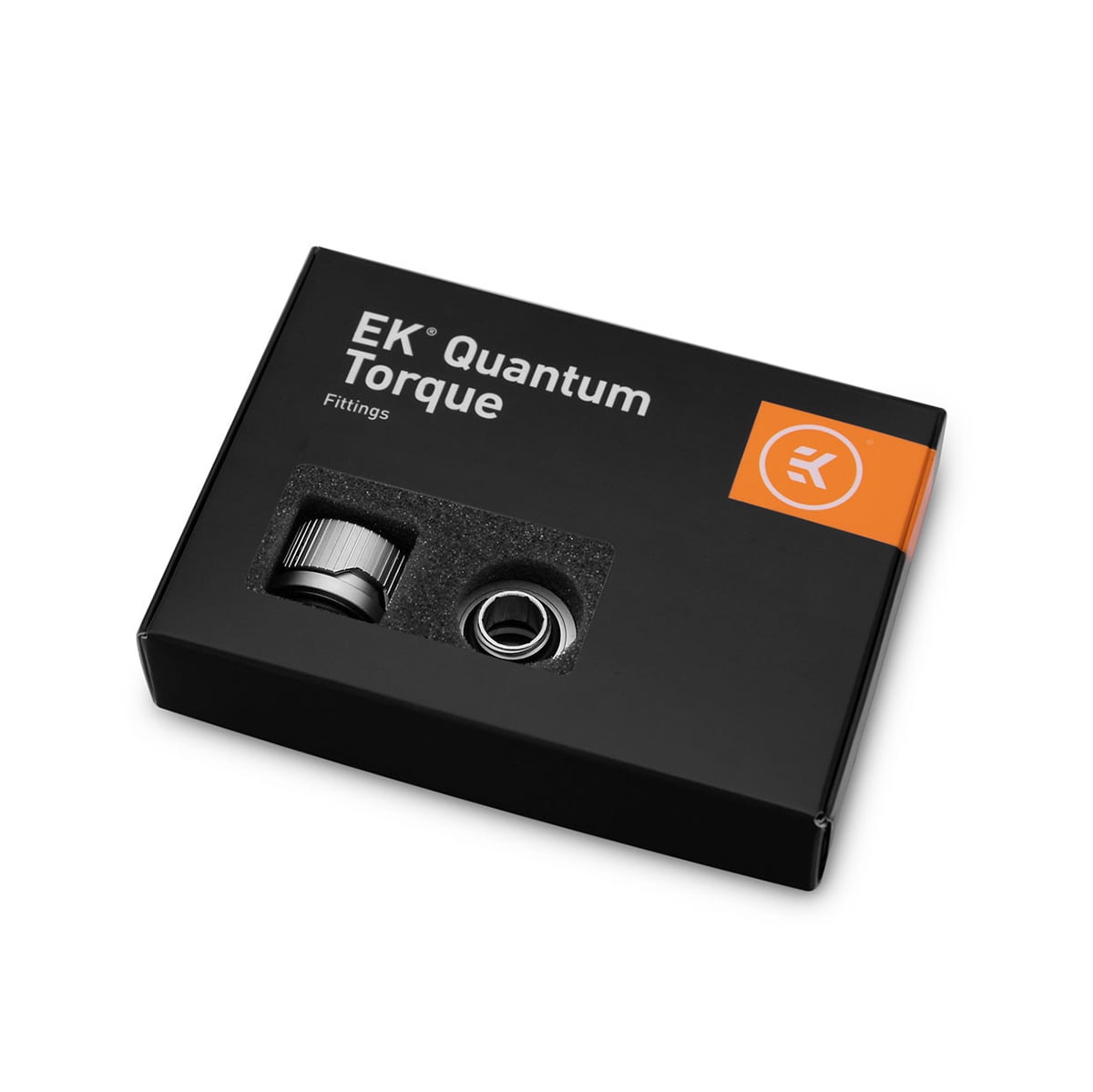 EKWB EK-Quantum Torque HDC-14 Compression Fitting for EKWB Rigid Tubing, 14mm OD, Satin Titanium ...