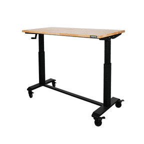 LZBEITEM 48" Adjustable Workbench, Rubber Wood Top Heavy-Duty ...