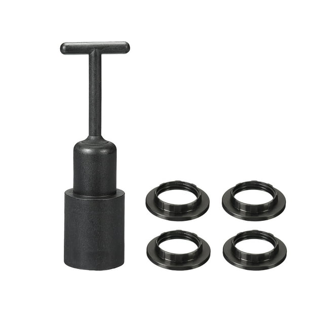 Uxcell E14 Socket Ring Removal Tool T Type with Lamp Shade Socket Rings ...