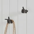 Danya B. "Thumbs up & Pointing Finger" Dark Brown Cast Iron Wall Mount ...