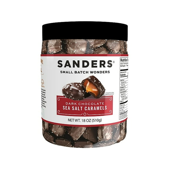 Sanders Dark Chocolate Sea Salt Caramels, 36 oz, Salted Candy - Walmart.com