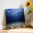 Deep Blue Ocean Canvas Wall Art for Living Room, Underwater World Clear ...