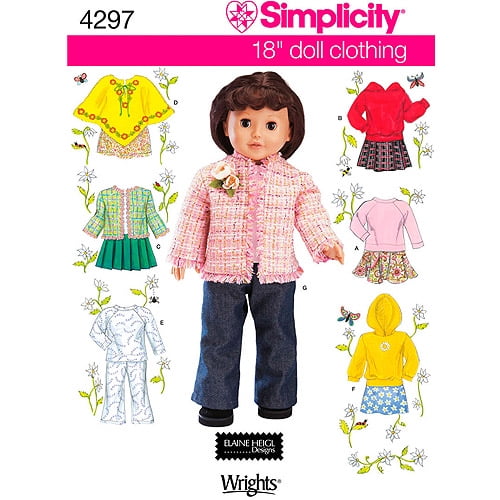Simplicity 18" Doll Clothes Pattern, 1 Each - Walmart.com