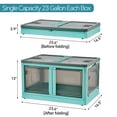 Homeforce 23 Gal Collapsible Storage Bins 3PC, Large Capacity Plastic ...