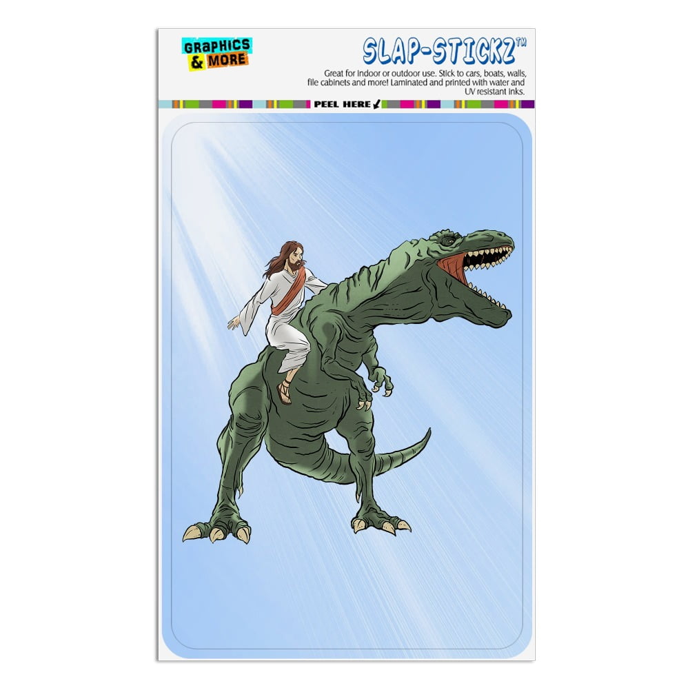 Jesus Riding a T-Rex Home Business Office Sign - Walmart.com
