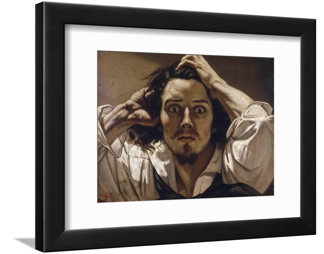 The Desperate Man SelfPortrait by Gustave Courbet Framed Print Wall Art ...