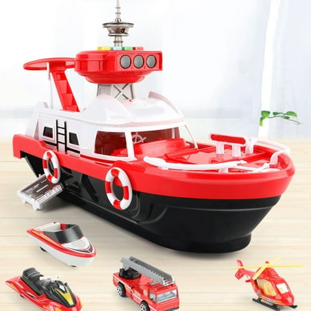 Kids Toys Simulation Track Inertia Boat Music Track Toy Toy Durable ...