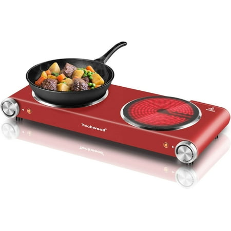 Hot Plate, Portable Electric Stove for cooking, 1200W Countertop ...