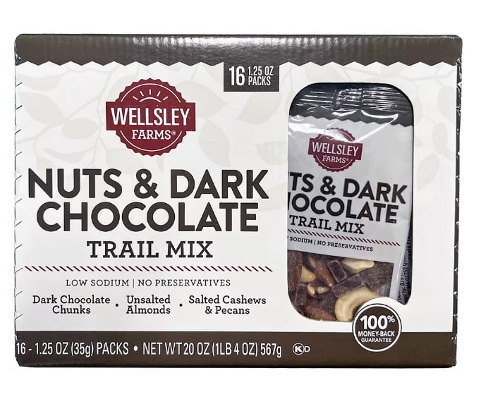 Wellsley Farms Nuts & Dark Chocolate Trail Mix, 16 pk. - Walmart.com