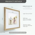 Sheffield Home 9 Piece Gallery Wall Frame Set, 12x12 in. Matted to 8x8 in. (Light Natural ...