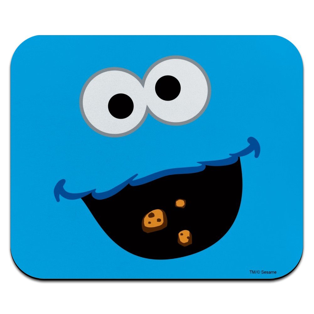 Sesame Street Cookie Monster Face Low Profile Thin Mouse Pad Mousepad ...