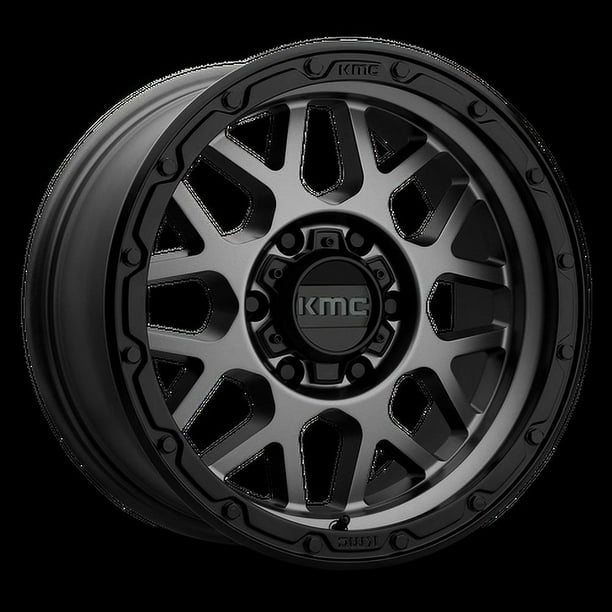 KMC Aluminum Rim KM535 GRENADE OFF-ROAD 18X8.5in Matte Gray Matte Black ...