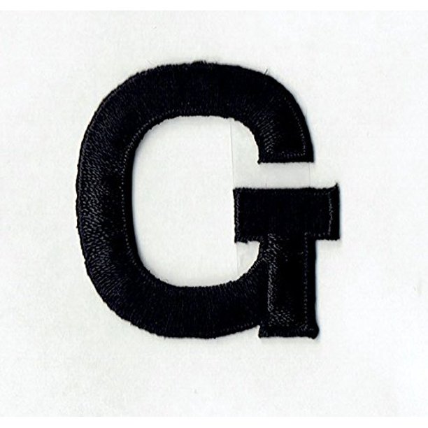 Alphabet Letter - G - Color Black - 2" Block Style - Iron On ...