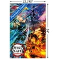 Demon Slayer - Key Visual 2 Wall Poster with Pushpins, 22.375" x 34 ...