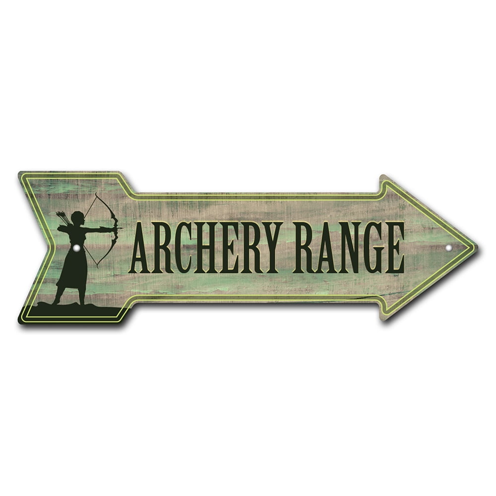 Archery Range Arrow Sign | Indoor/Outdoor | Direction Arrow Sign Funny ...