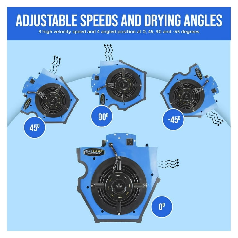 Best Blowers BlueDri 1/4 HP Polar Axial Blower Fan With High Velocity ...