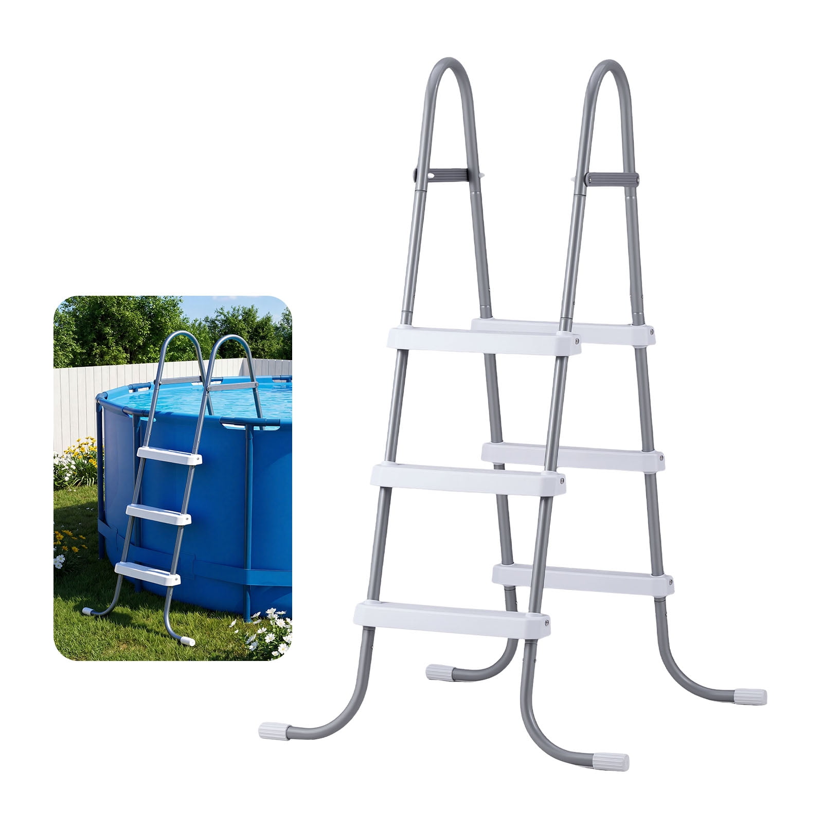 Click here for Vevor Above Ground Pool Ladder  3-Step Steel A-Fra... prices