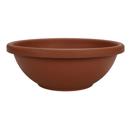 HC Companies 18 Inch Resin Garden Bowl Planter Pot, Terra Cotta Clay (2 ...