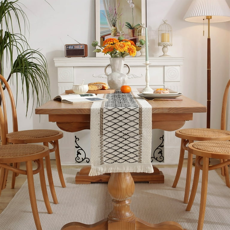 Burlap Table Runner Round Table