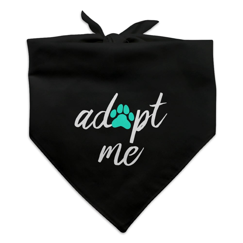 Adopt Me Paw Print Dog Pet Bandana - Black - Walmart.com