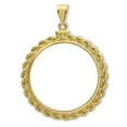 14K Gold Screw-Top Rope Polished Bezel - 16.5 mm - Walmart.com