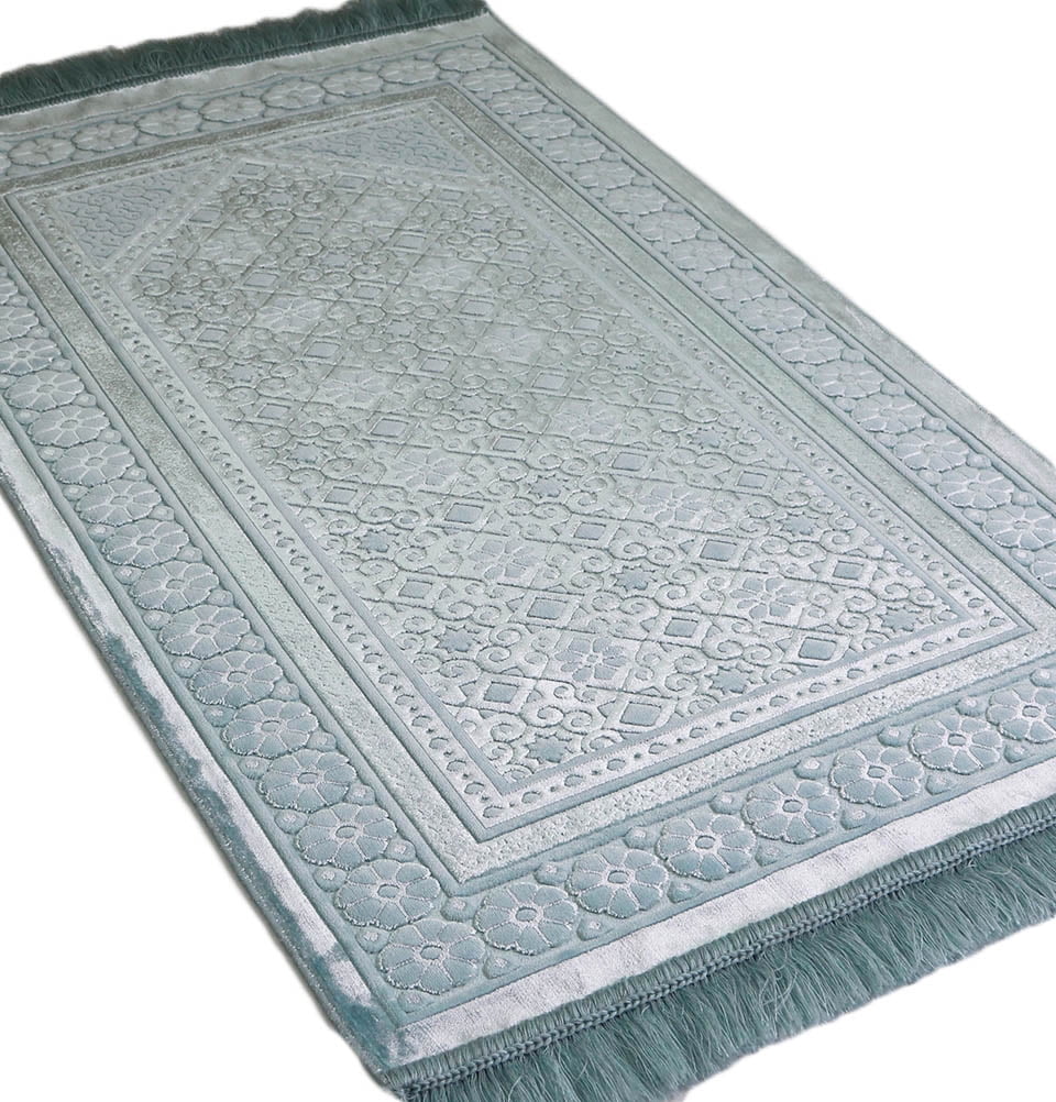 Modefa Turkish Islamic Luxury Plush Velvet Prayer Area Rug Janamaz ...