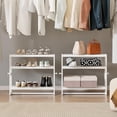 3-Tier Bamboo Bathroom Shelf Over Toilet with Towel Bar Adjustable ...