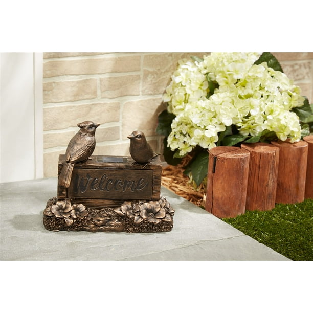 Solar Welcome Birds Sign - Walmart.com - Walmart.com