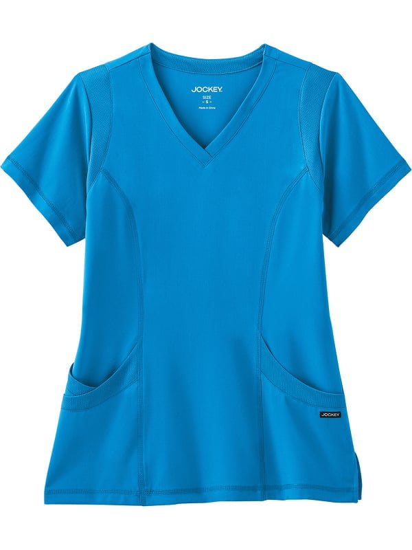 Modern Fit Collection by Jockey® Women's Mesh Trim V-Neck Solid Scrub ...