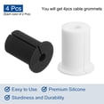 4Pcs Cable Grommet for 1 Inch Wall Hole, Silicone Cable Routing Kit ...