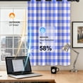 Blue and White Checkered Pattern Blackout Curtains,Triple Weaved Fabric ...