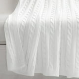 Lush Decor Cable Soft Knitted Throw Ivory Single 50x60 - Walmart.com