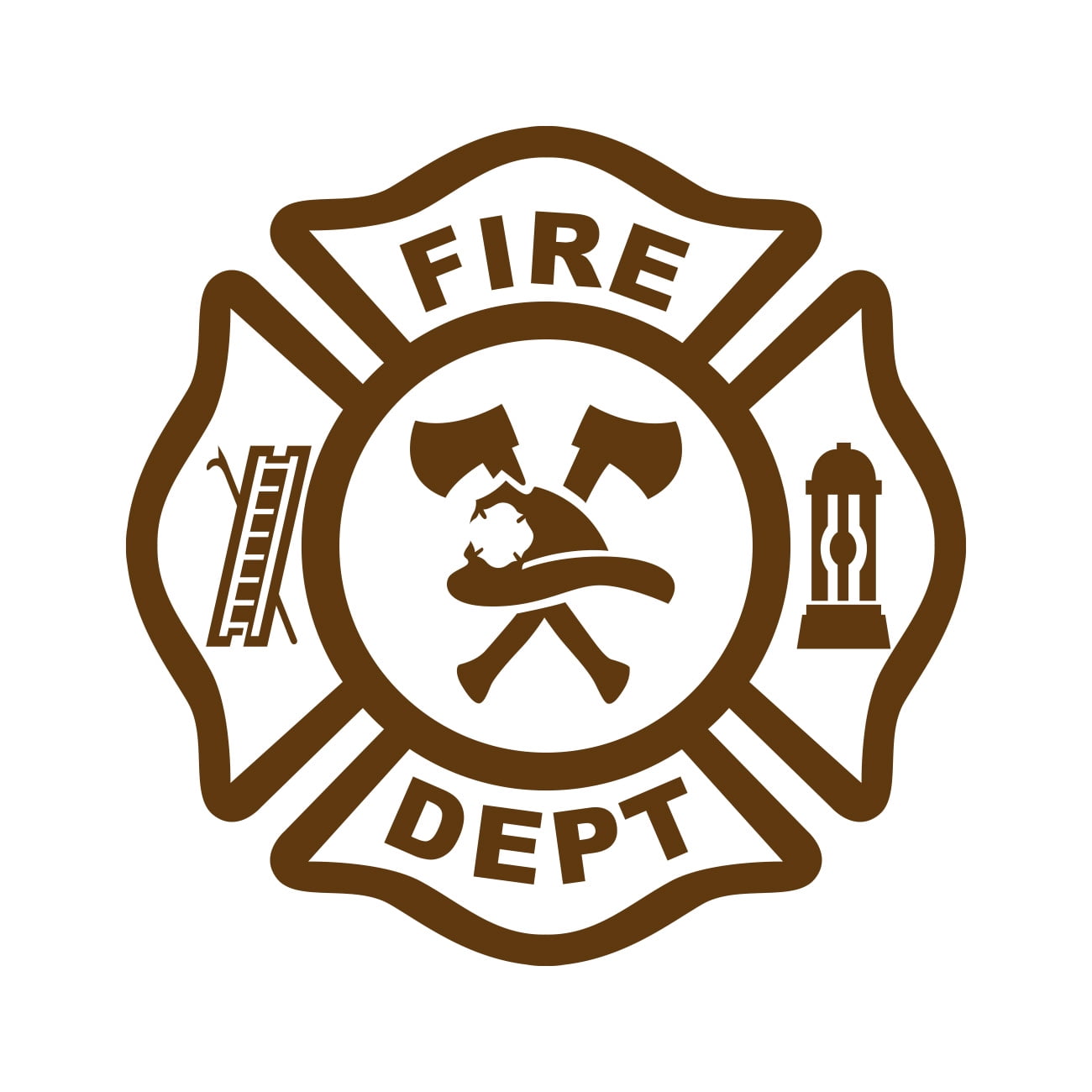 Maltese Cross Fire Dept Sticker Decal Die Cut - Self Adhesive Vinyl ...