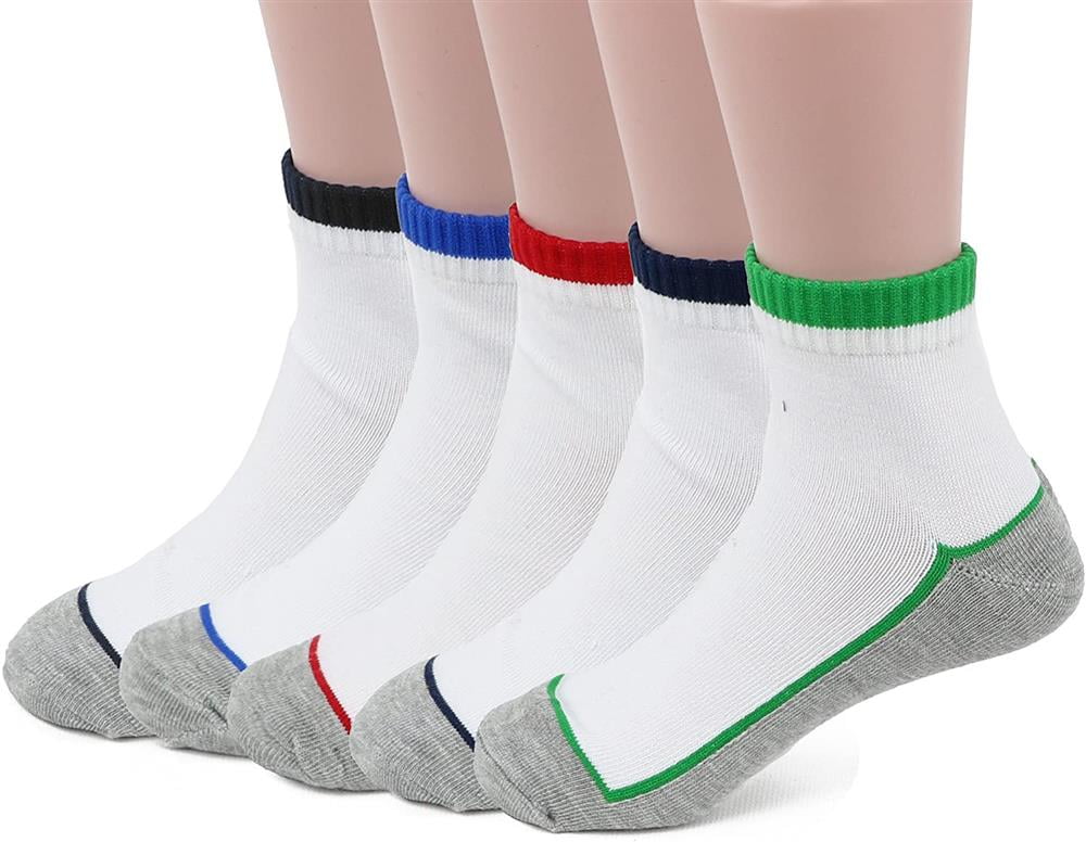 Winners Choice Piping Color Block Quarter Socks, Assorted - 5 Pack ...