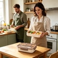 Divided Lunch Box, 3 Compartment Bento Box, Microwave Safe Meal Prep ...