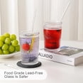 Set of 6 Clear Vintage Glass Water Tumblers with Textured Flower and ...